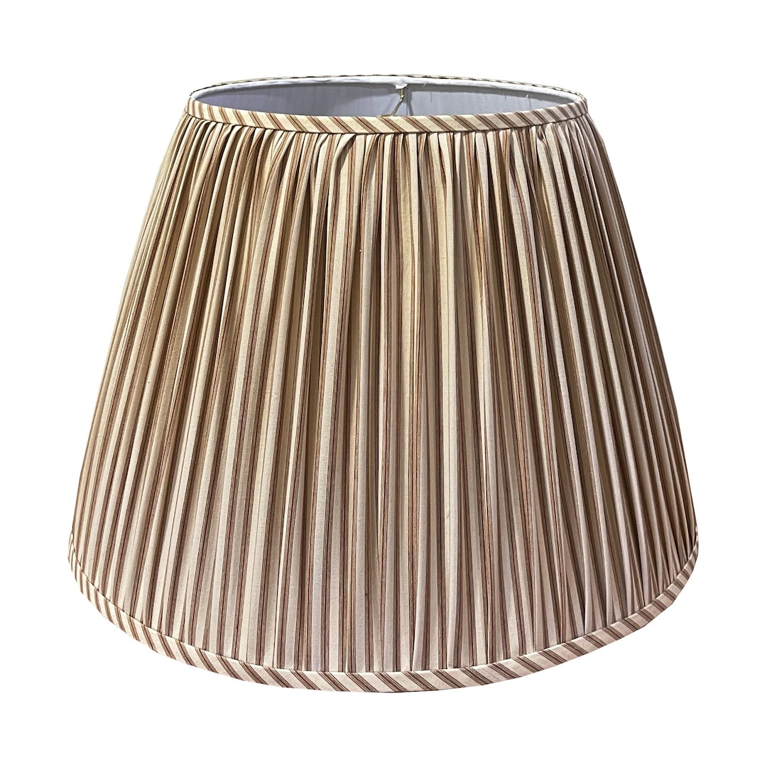 Classic Gathered Ticking Stripe Lamp Shade Available in Multiple Colors ...