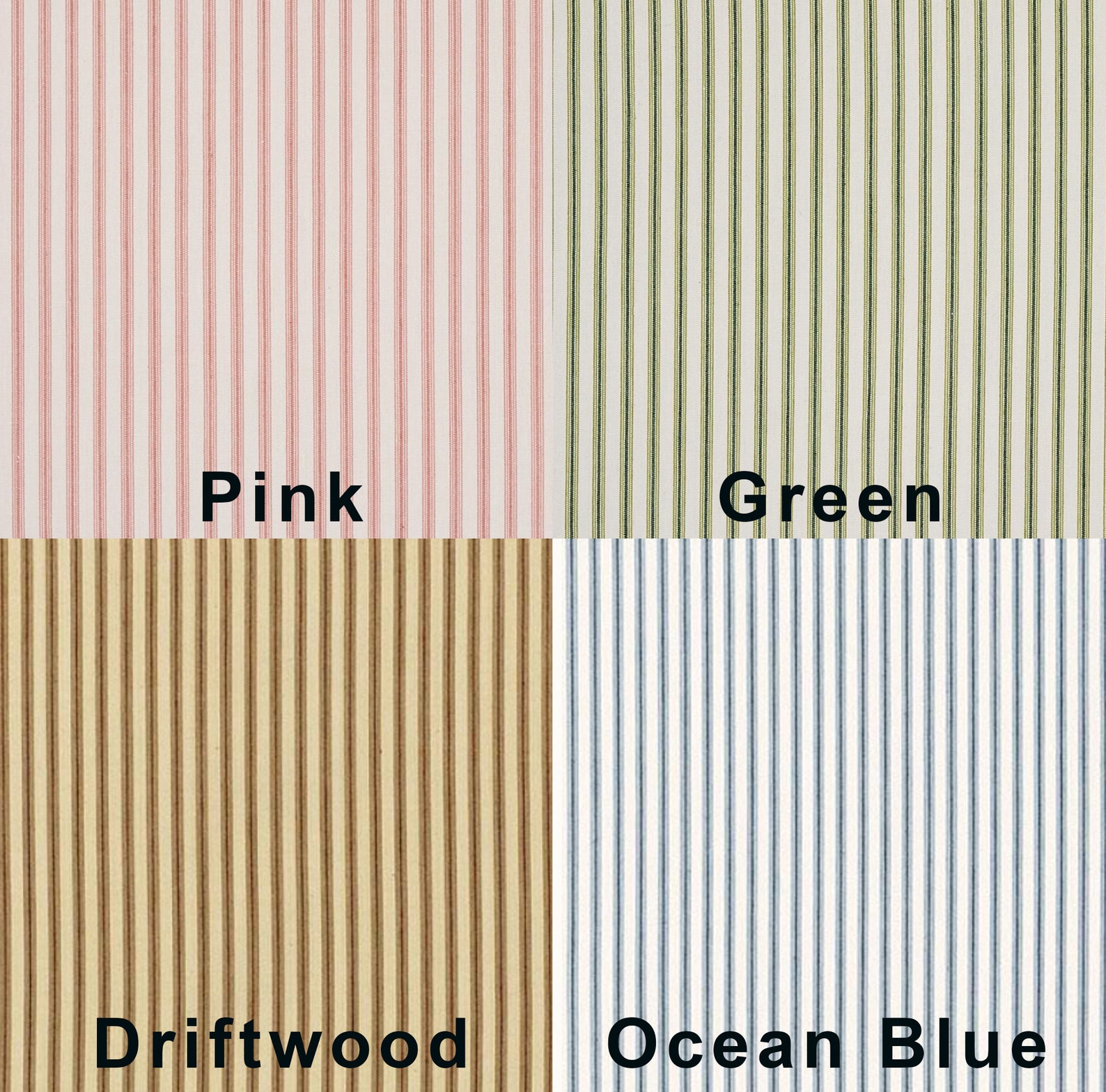 Gathered Ticking Stripe Lamp Shade Available in Multiple Colors & Sizes ...