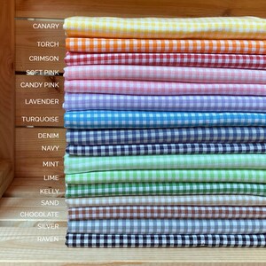 Brown Check Fabric Gathered Lamp Shade - Multiple Colors Available - Etsy