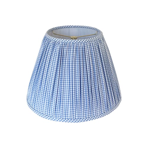 Periwinkle Blue Gingham Pleated Lamp Shade Custom Sizes and | Etsy