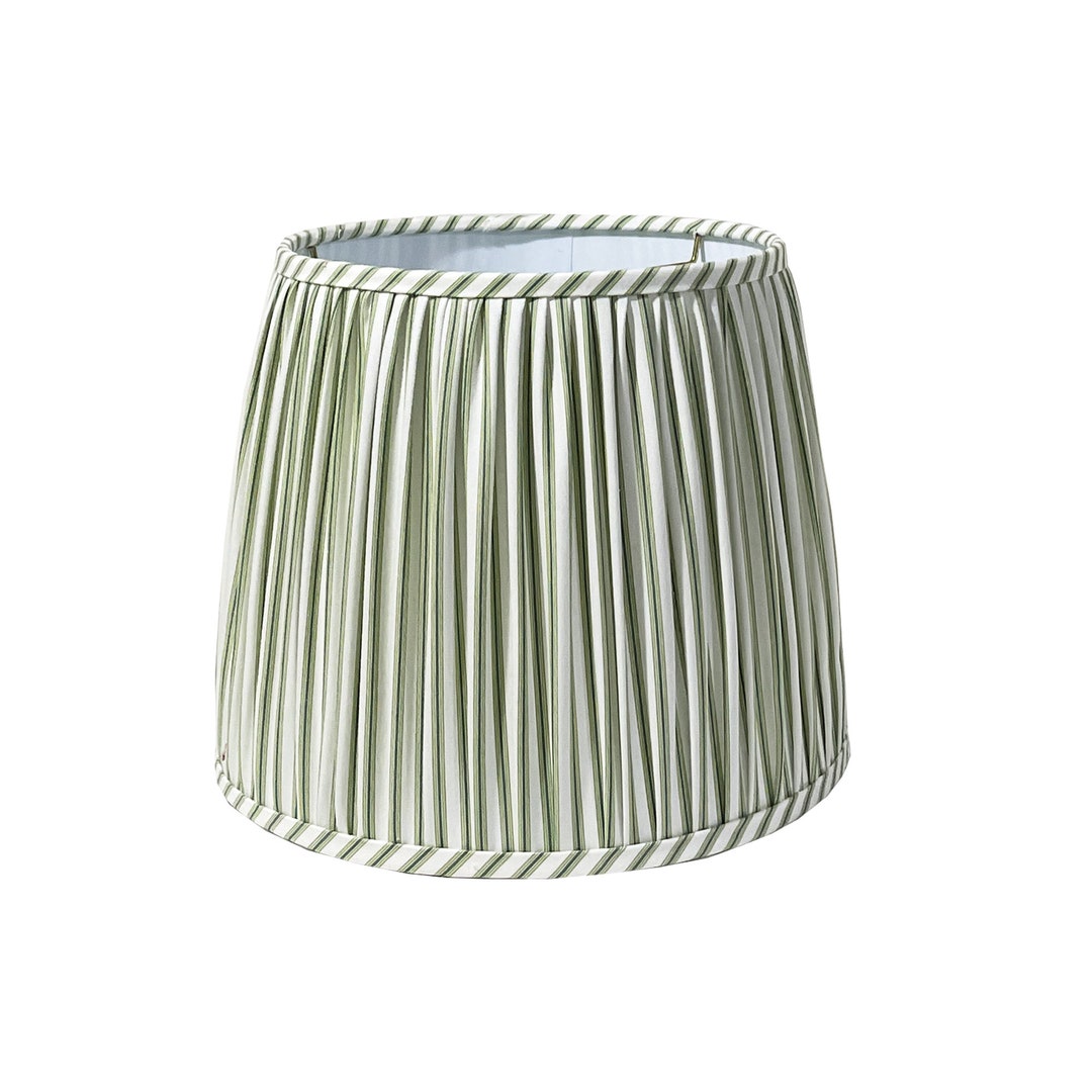 Green Gathered Ticking Stripe Lamp Shade - Multiple Colors & Sizes - Etsy
