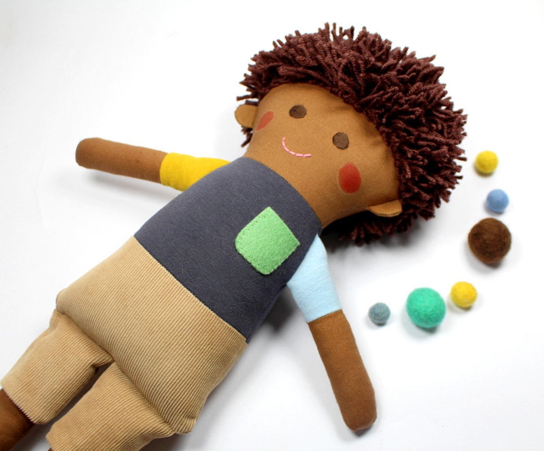 Boy Rag Doll With Yarn Hair Cloth Doll for Boys Fabric Rag - Etsy