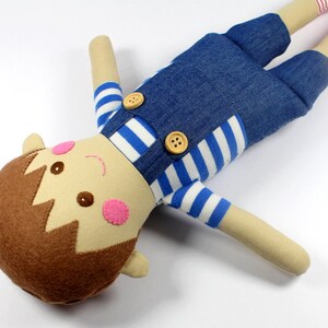 Boy Rag Doll Cloth Doll for Boys Fabric Rag Doll Sebastian Doll for Boy ...