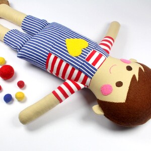 Boy Rag Doll Cloth Doll for Boys Fabric Rag Doll Sebastian Doll for Boy ...