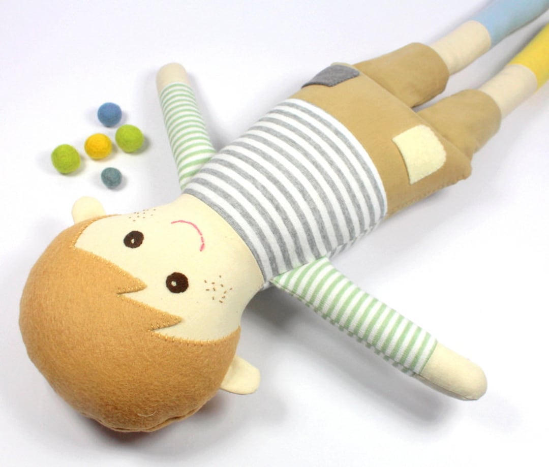 Boy Rag Doll Cloth Doll for Boys Fabric Rag Doll Boy Doll Handmade Boy ...