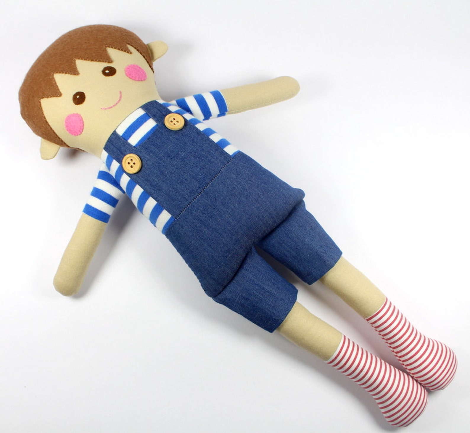 Boy rag doll cloth doll for boys fabric rag doll | Etsy