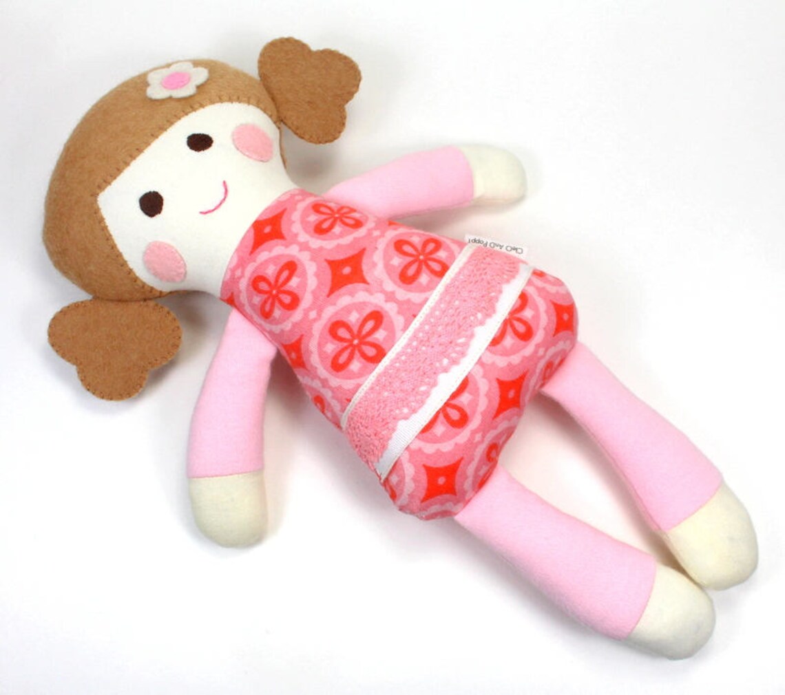 Organic Baby Doll - Organic Rag Doll - Organic Toy - Rosy Organic Doll ...
