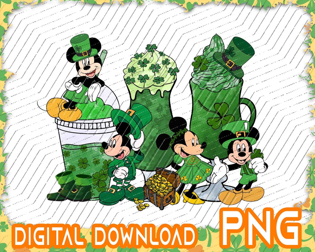 Mickey Mouse And Friend Patricks Day Design Png Disneyland St