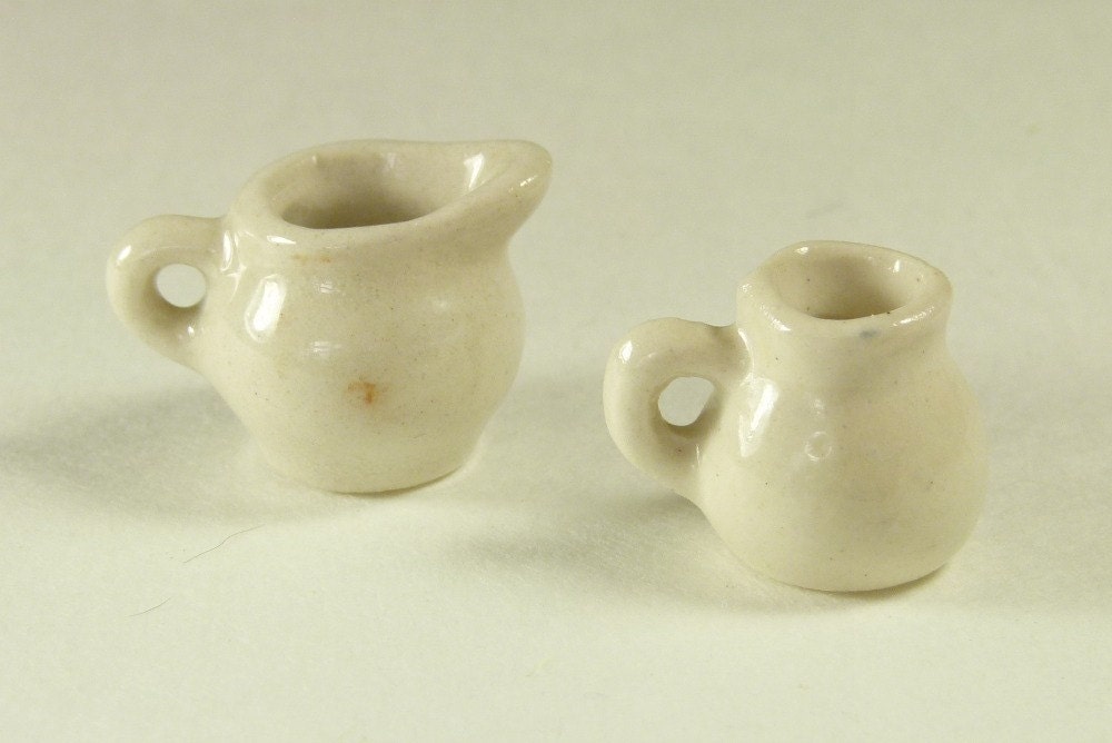 Three Miniature Ceramic Pitchers Hand-painted Child's - Etsy