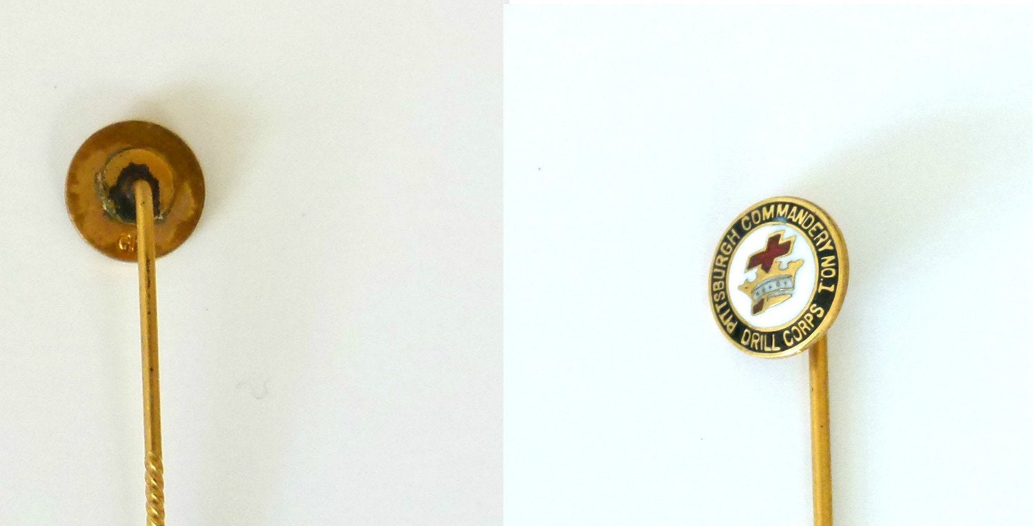 Knights Templar Masonic Freemasons Cross & Crown Lapel Pin - Pittsburgh ...