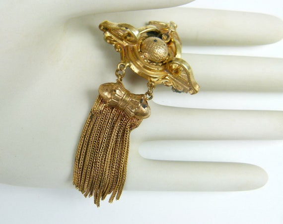 Victorian Brass Brooches | Brass Victorian Pins - Gem