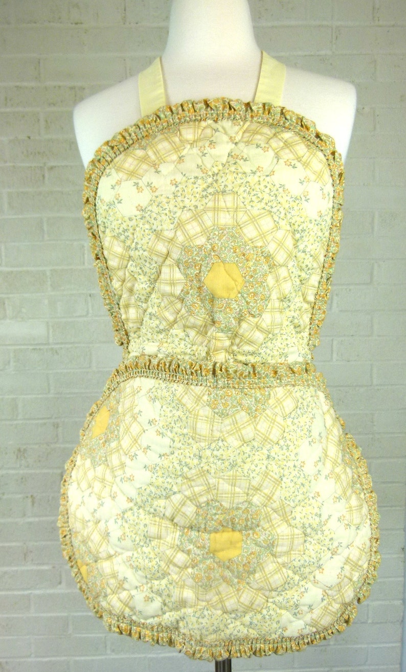 50s Kitchen Apron Made From Two Flowered Oval Place Mats - Etsy