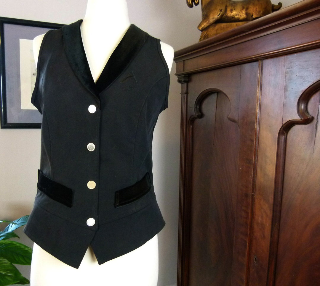 Arista Women's Riding Show Vest in Black | Dressage | Hunter | Size ...