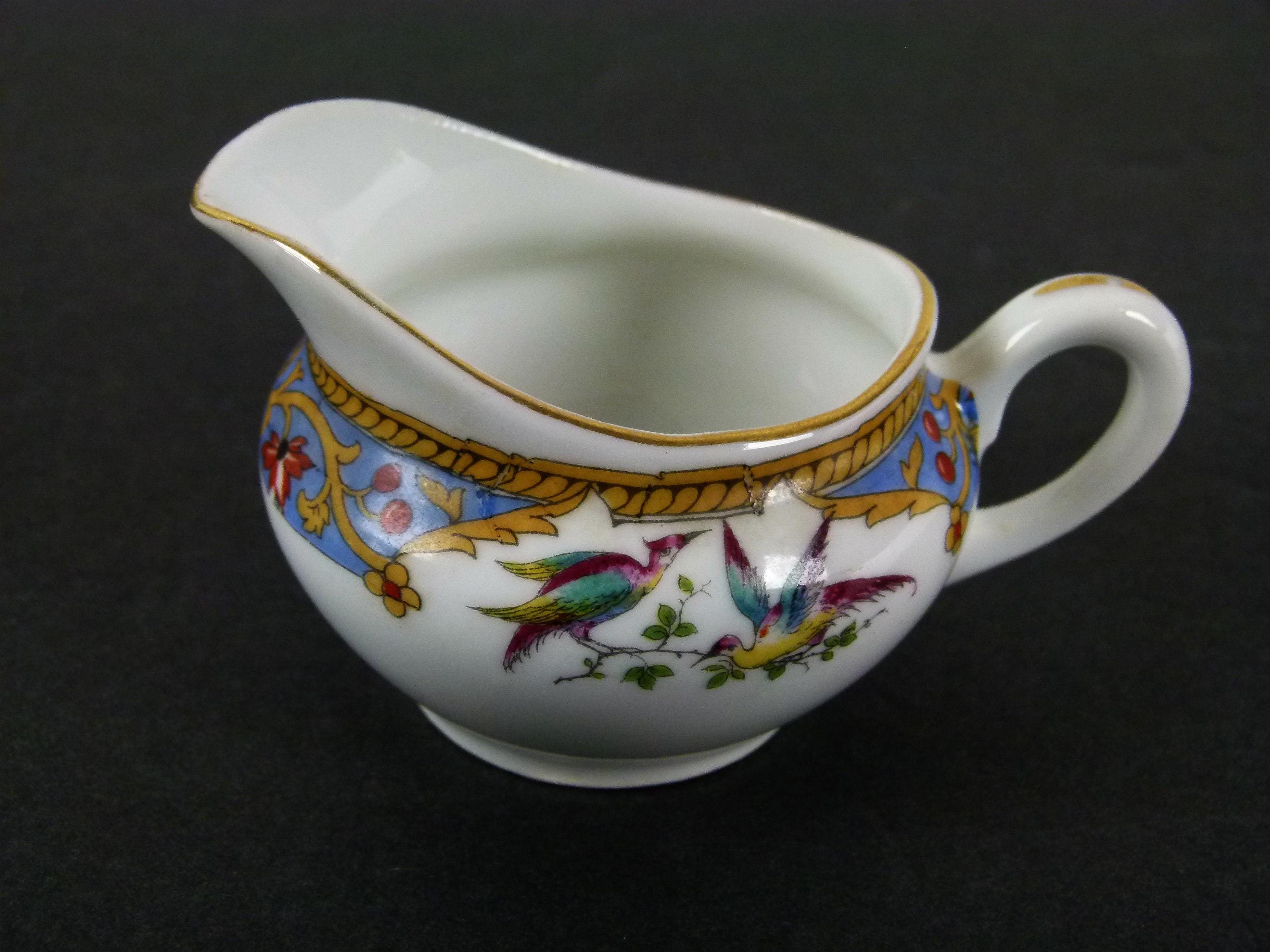 Cream Pitcher | Czechoslovakia | Bird of Paradise Design | Bone China ...