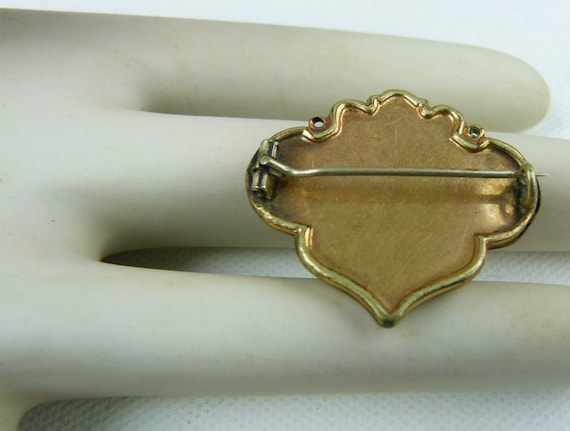 Victorian Brass Brooches | Brass Victorian Pins - Gem