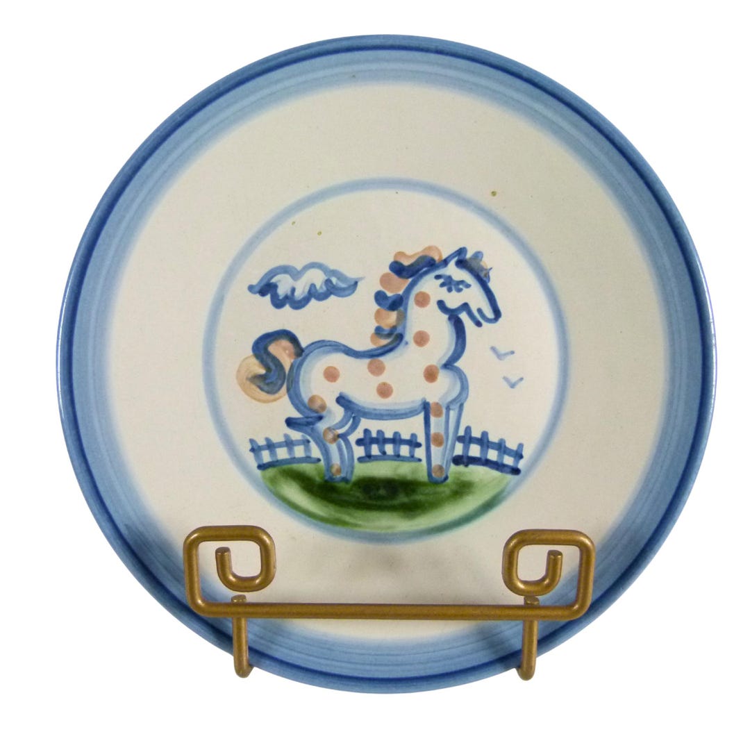 Vintage M A Hadley Horse 9" Luncheon Plate | Mary Alice Hadley Pottery ...
