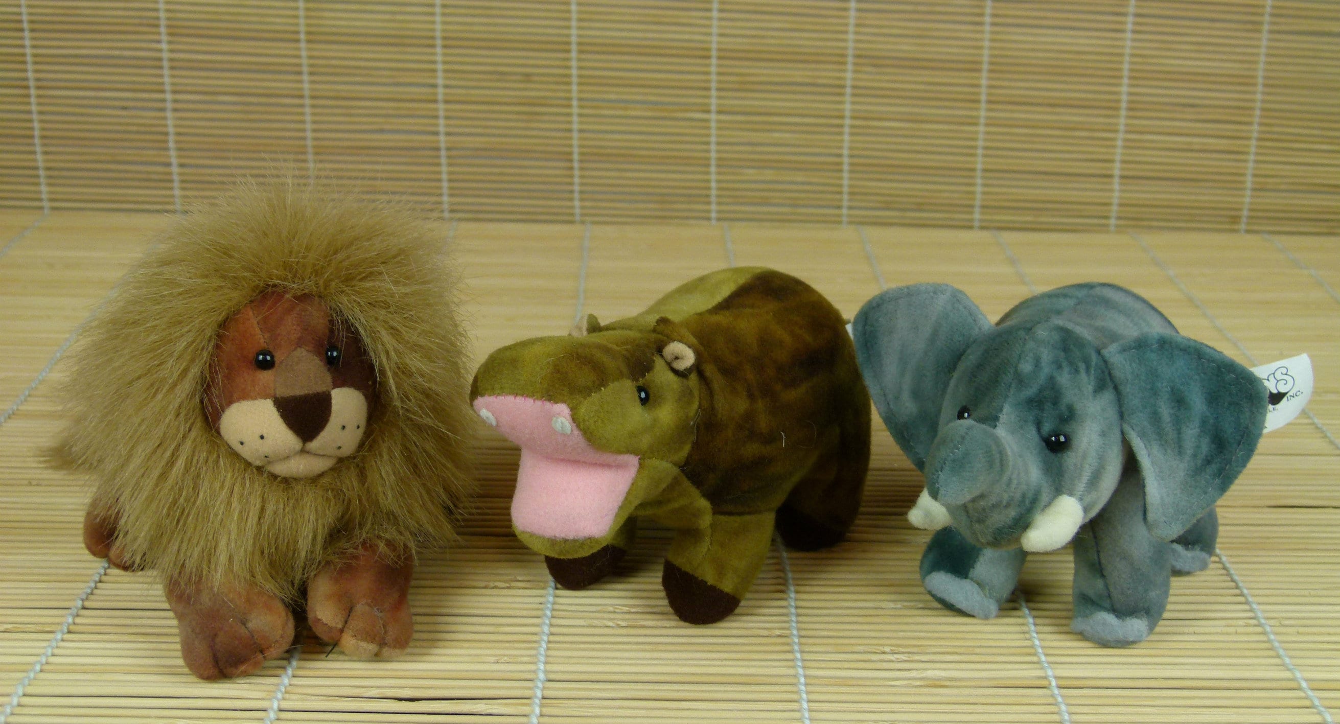 3 Adorable STUFFINS Stuffed/plush Animals Lion, Hippopotamus and ...