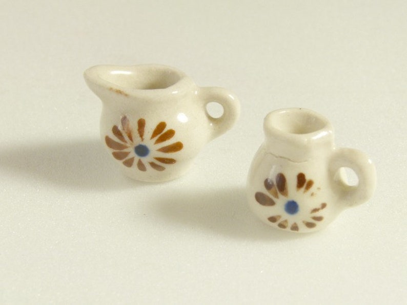 Three Miniature Ceramic Pitchers Hand-painted Child's - Etsy