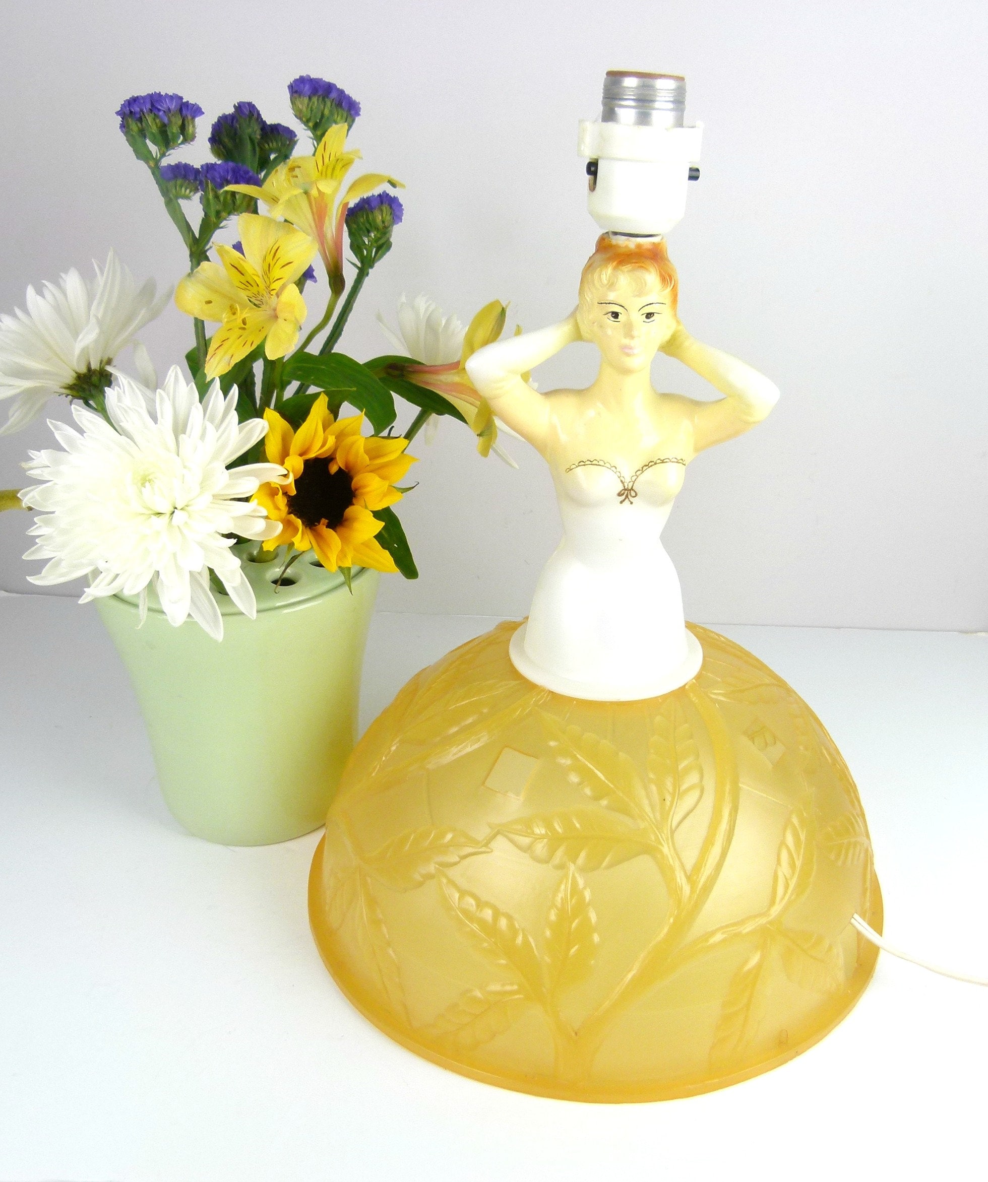 Vanity Doll Lamp | Art Deco Doll Lamp| by Gilbert Products - Etsy