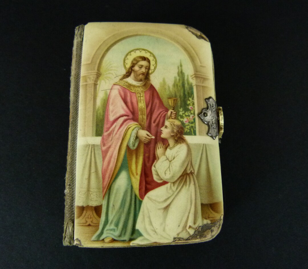Celluloid Polish Prayer Book | Mother of Pearl Crucifix | Metal ...