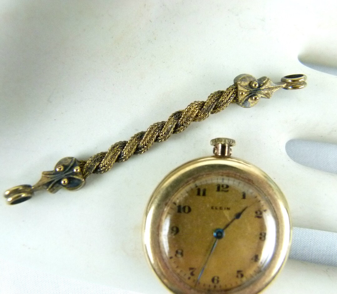 Antique Brass Woven Braided Watch Fob | Man's | Ladies | Victorian ...