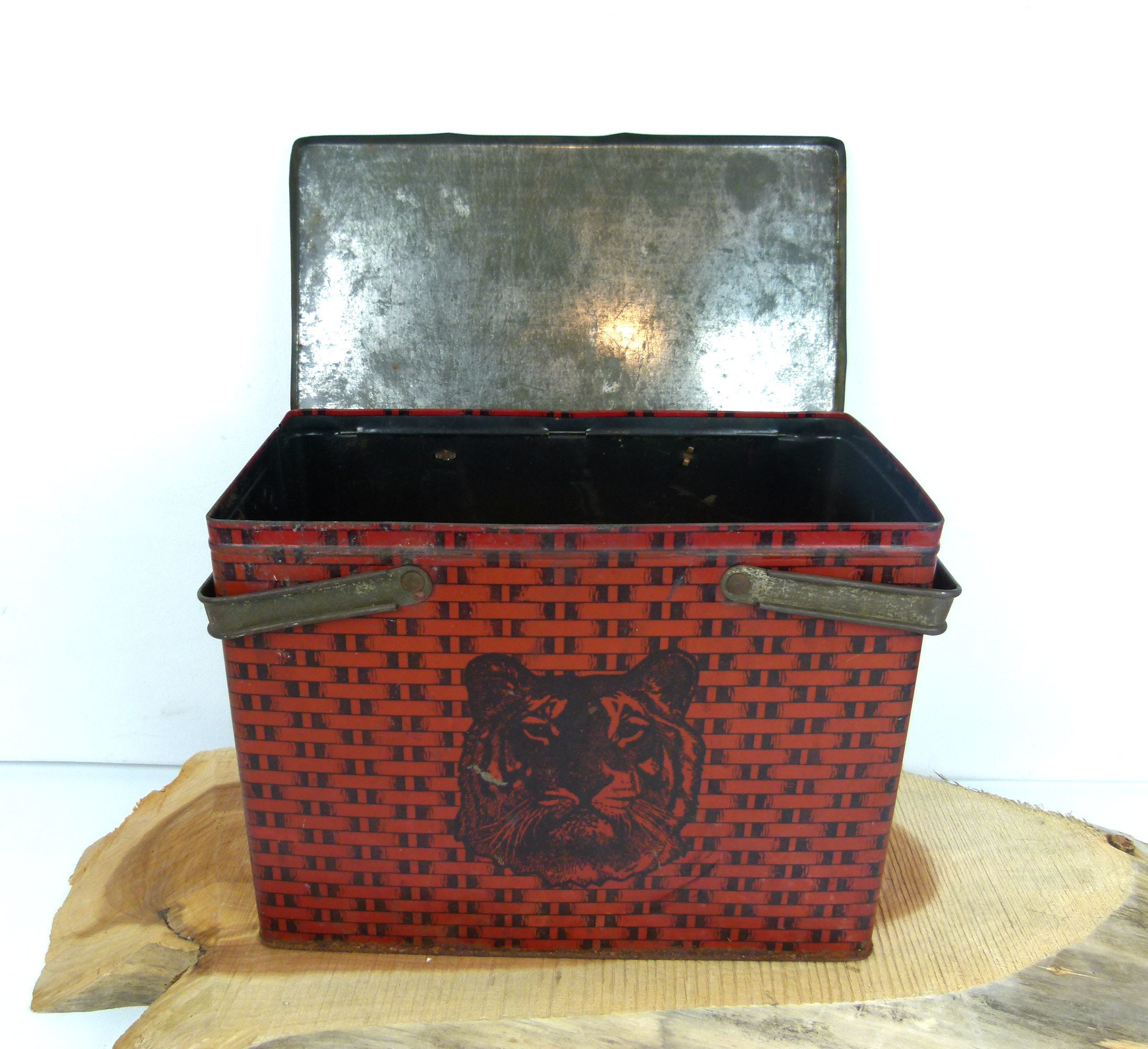 Vintage TIGER Bright Sweet Chewing TOBACCO TIN | With Handles | Lunch ...