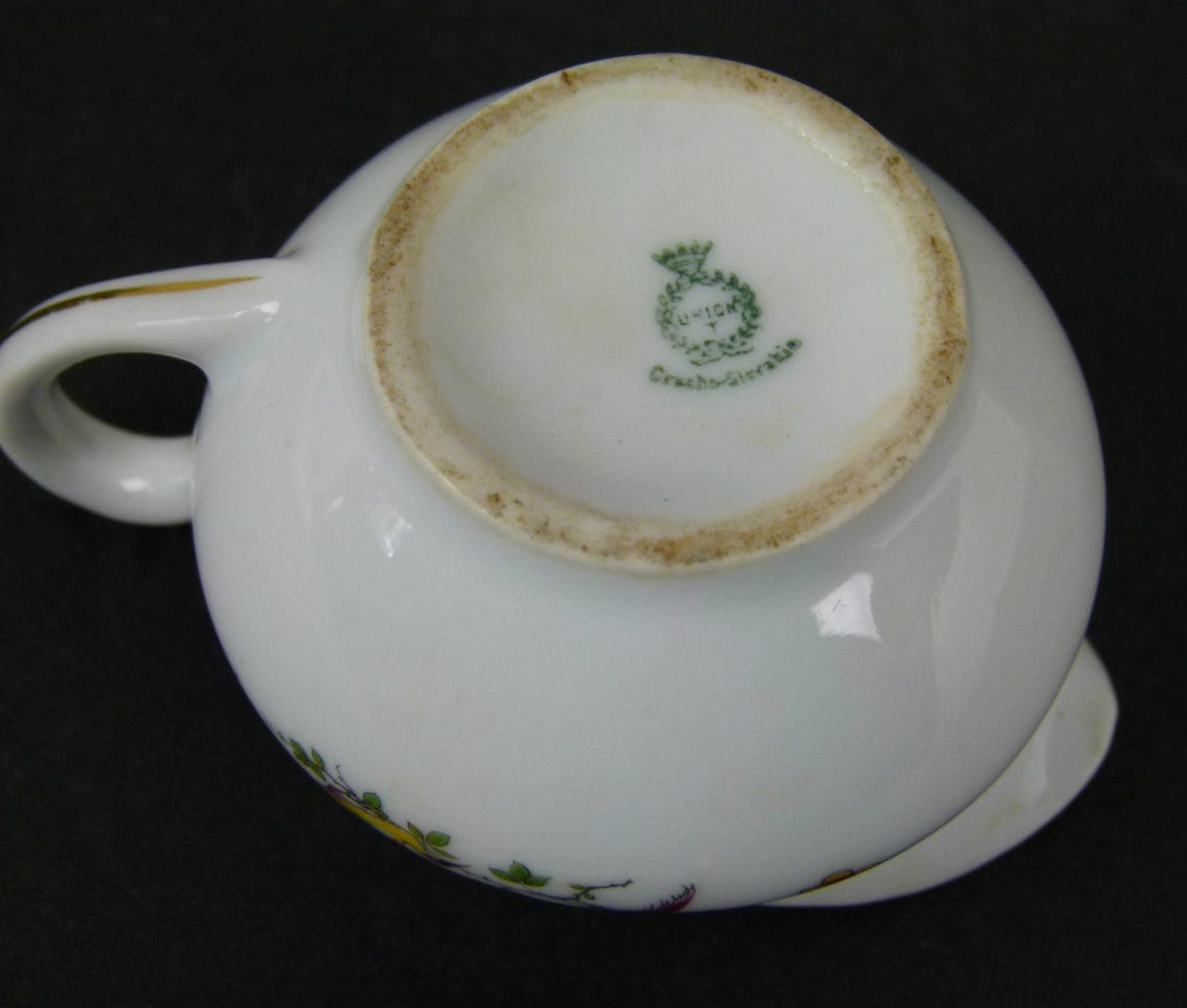 Cream Pitcher | Czechoslovakia | Bird of Paradise Design | Bone China ...