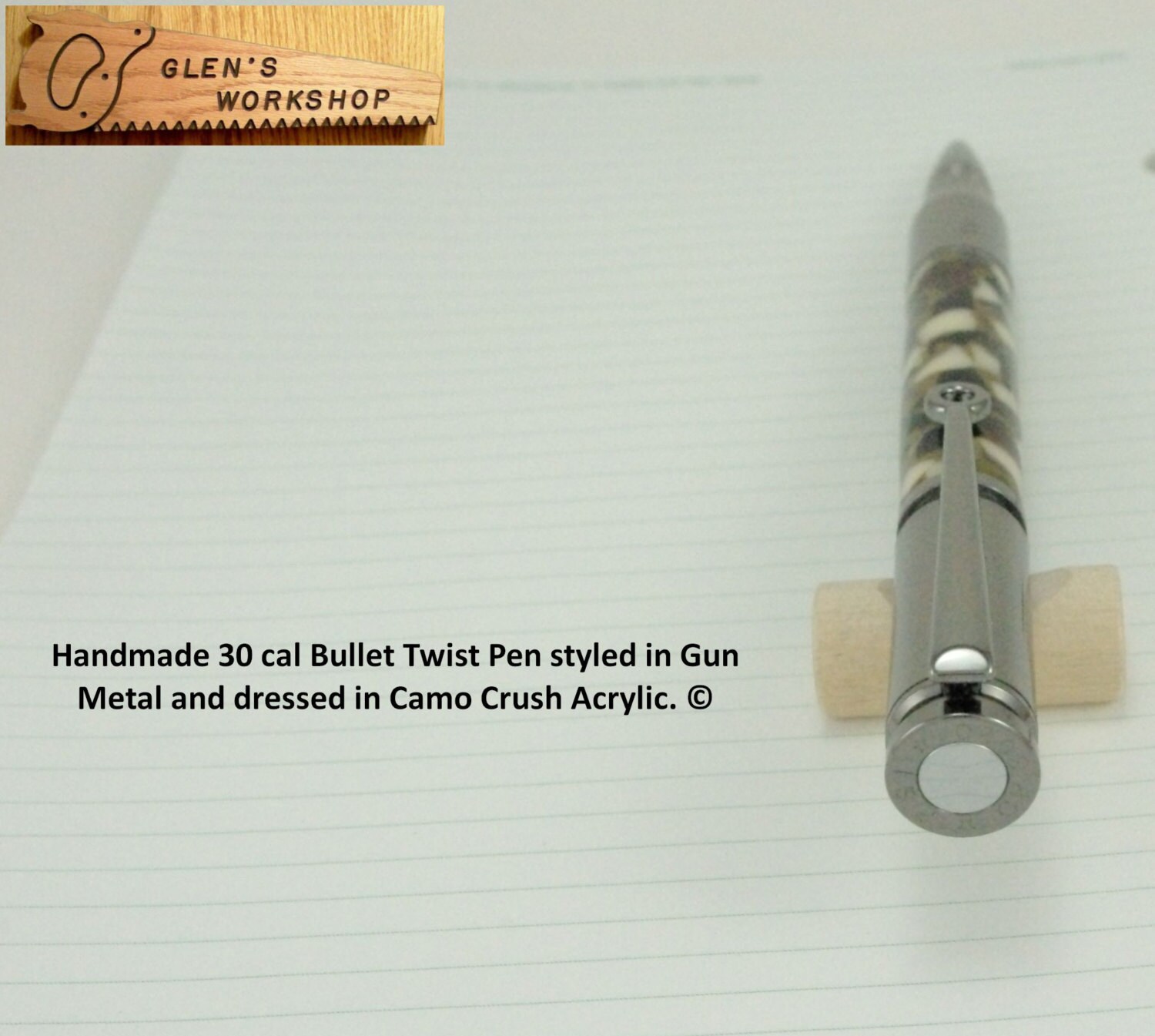 Bullet Pen 30 Cal Twist Pen Gun Metal and Camo Crush Pen - Etsy