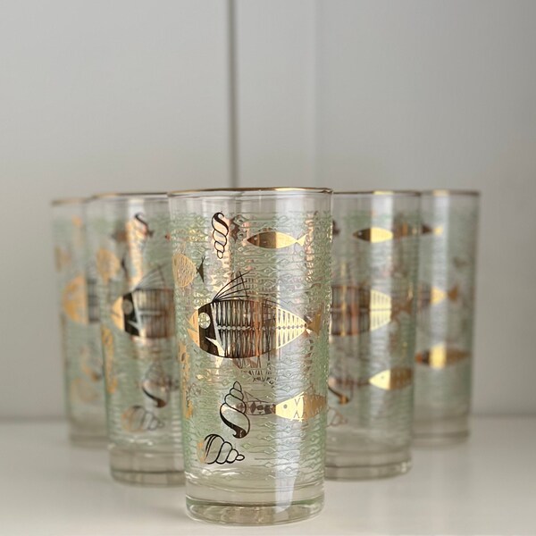 Gold Rimmed Cocktail Glasses - Etsy