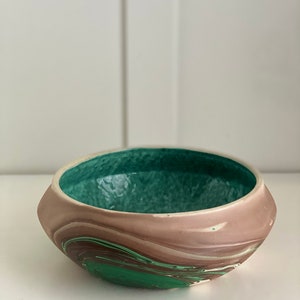 Pair of Garden of the Gods Swirl Pottery Bowls, Eric Hellman Pottery ...
