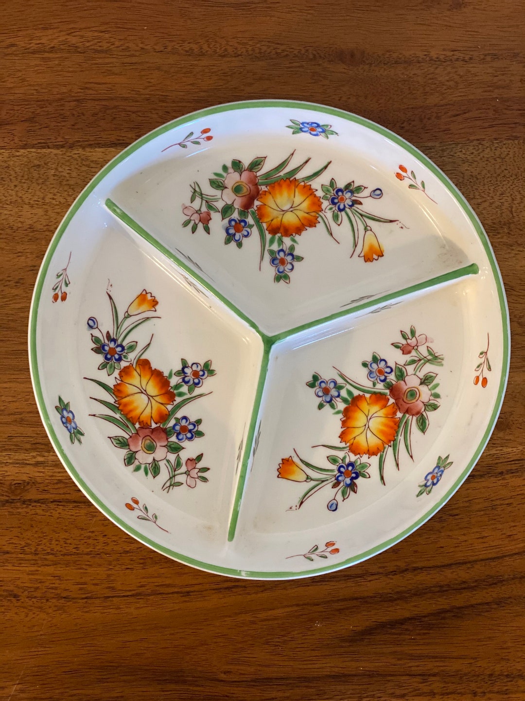 Antique Moriyama Mori-machi Tidbit Tray: Hand-painted Japanese ...