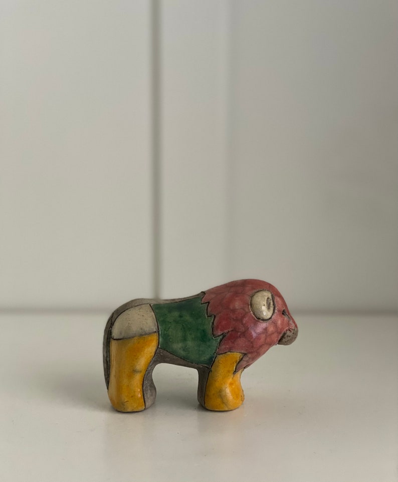 Fenix Raku Handmade Mini Lion Figurine South African Pottery - Etsy