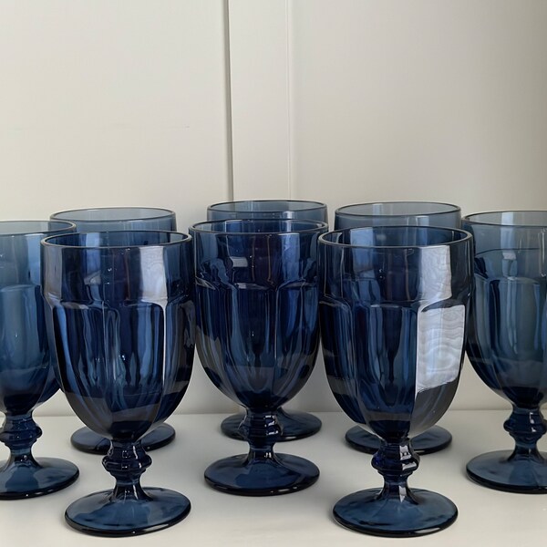 Blue Drinking Goblets - Etsy