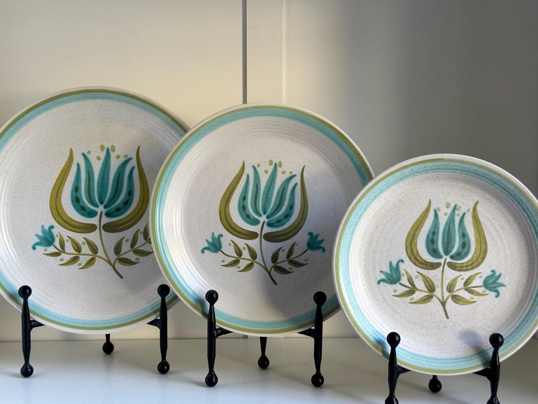 Vintage Franciscan Tulip Time Earthenware Plate: Mid-century Floral ...