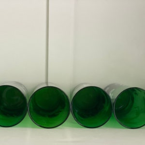 Hazel Atlas White Gazelle Green Collin Glasses Set of 6 MCM Gazelle ...