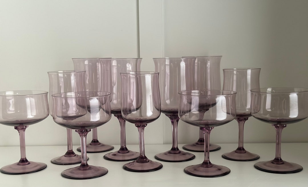 Elegant Lenox Lilac Mist Crystal Stemware: Wine, Water, or Champagne ...