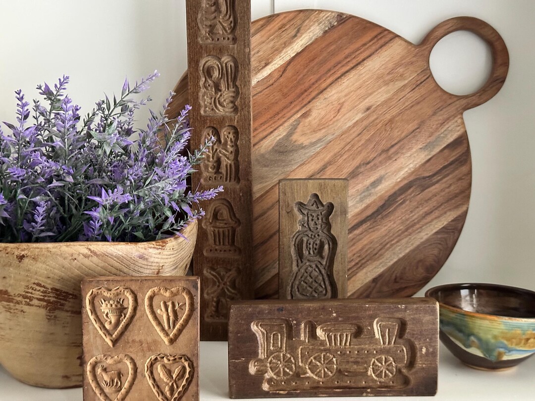 Antique Dutch Springerle Cookie Molds: Hand-carved Wooden Kitchen Art ...