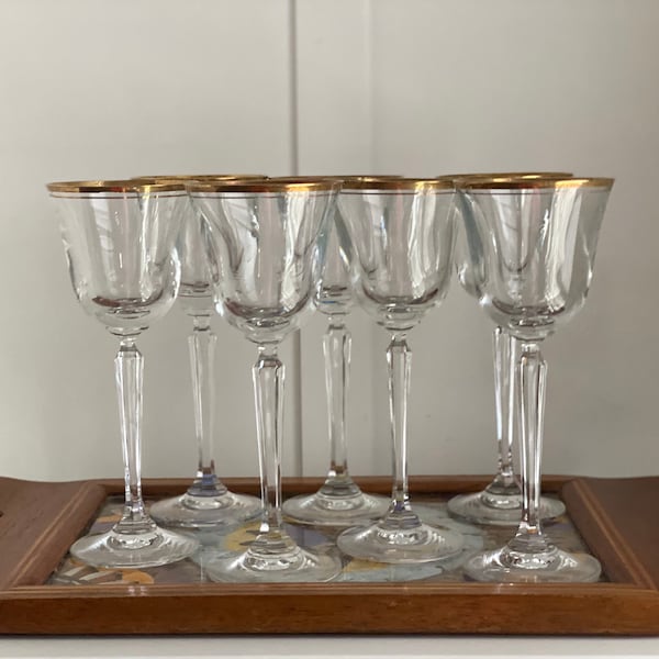 Mikasa Gold Rim Wine Glasses - Etsy