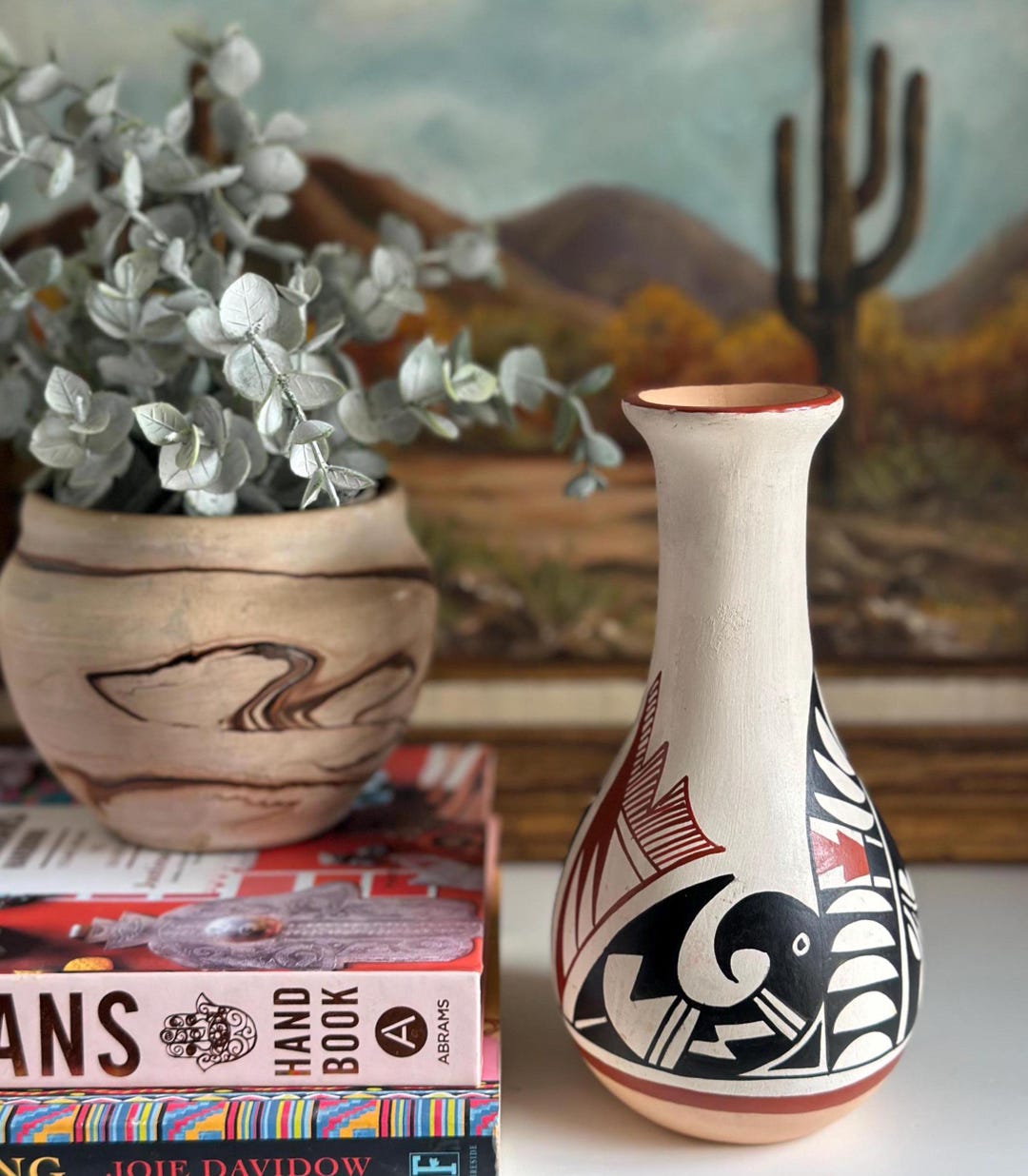Authentic Acoma Pueblo Vase: Handcrafted Native American Pottery by M ...