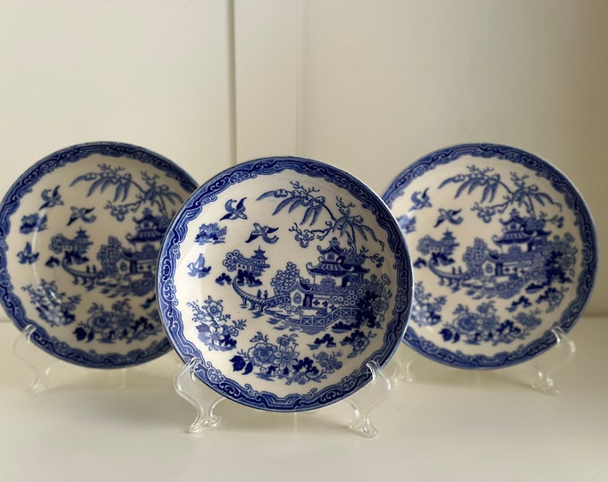 Set of Maruta Mandarin Blue China Dessert Bowls, Blue Willow Pattern - Etsy