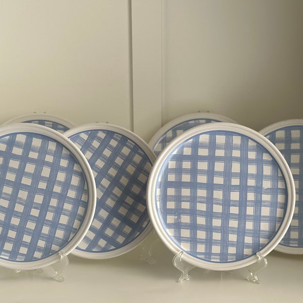 Gingham Plates - Etsy