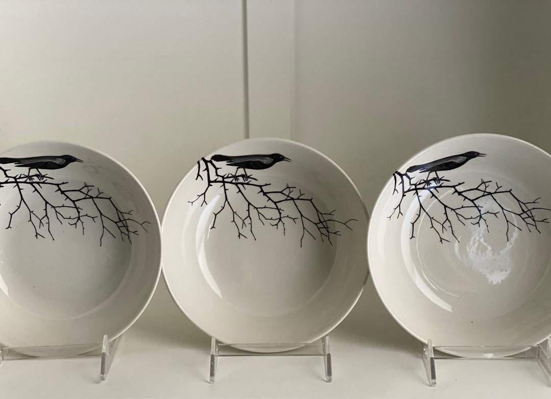 Rare Edward Challinor Crow Bowls Victorian English Pottery - Etsy