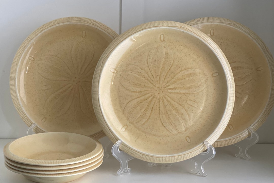 Franciscan Sea Sculptures Dinnerware: Embossed Shell Pattern Plate or ...