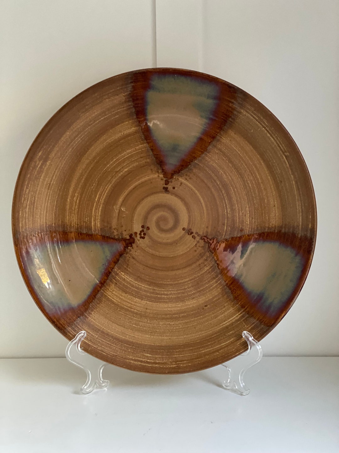 Sango Splash Brown Stoneware Platter - Etsy