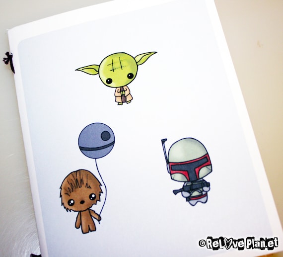 Items similar to Mini NOTEBOOKS - Set of Two - STAR WARS - Chewie Baba ...