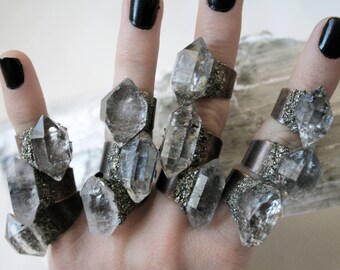 Quartz crystal ring | Etsy