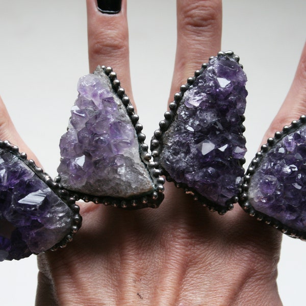 Geode Ring - Etsy