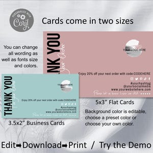 Thank You for Your Order Card, Small Business Thank You Cards ...