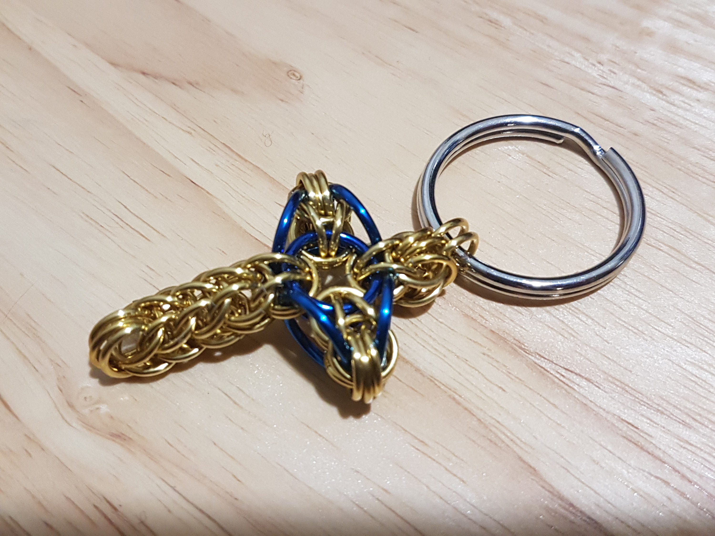 Eye of Ra Cross Chainmaille Keychain - Etsy