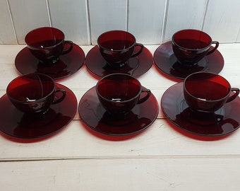 Ruby Glassware | Etsy